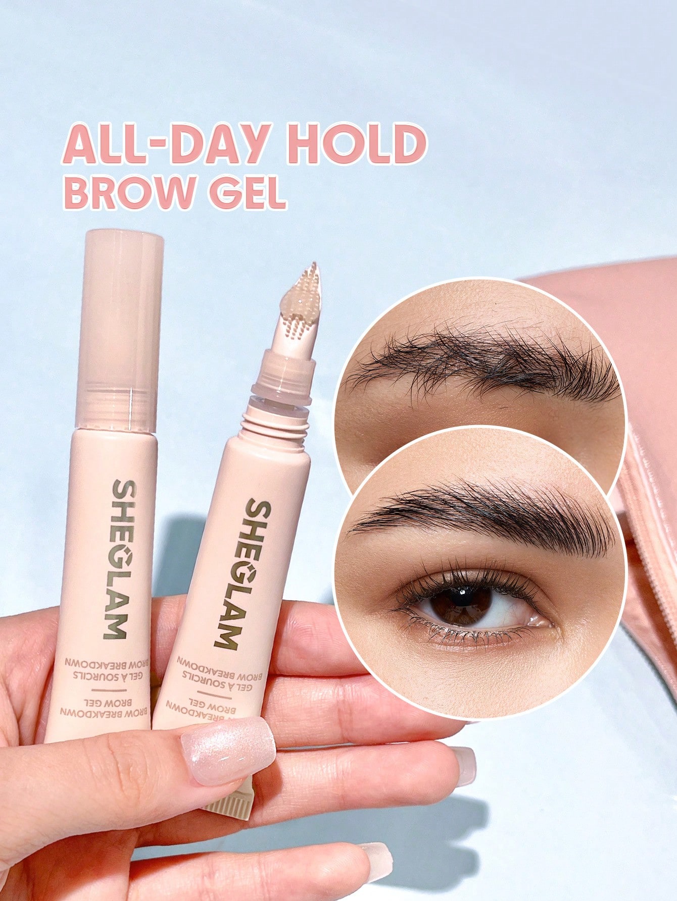 SHEGLAM Brow Breakdown Brow Gel Natural Eyebrow Gel Long - Pink Shop